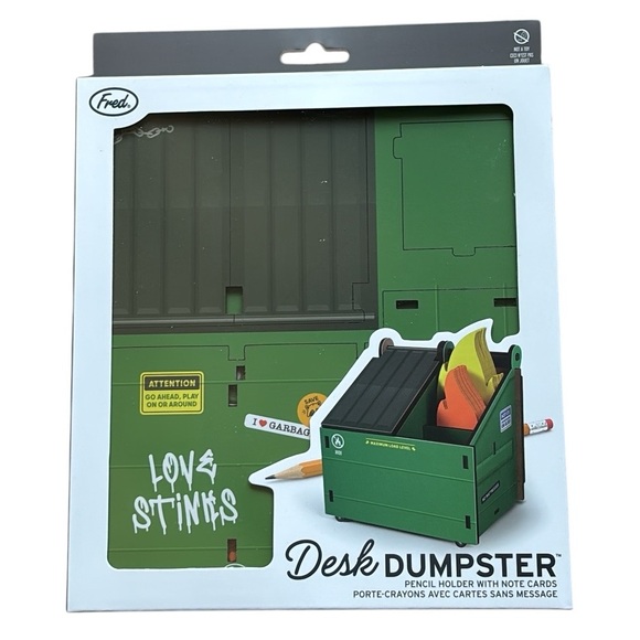 Genuine Fred | Office | New Genuine Fred Desk Dumpster Pencil Holder ...